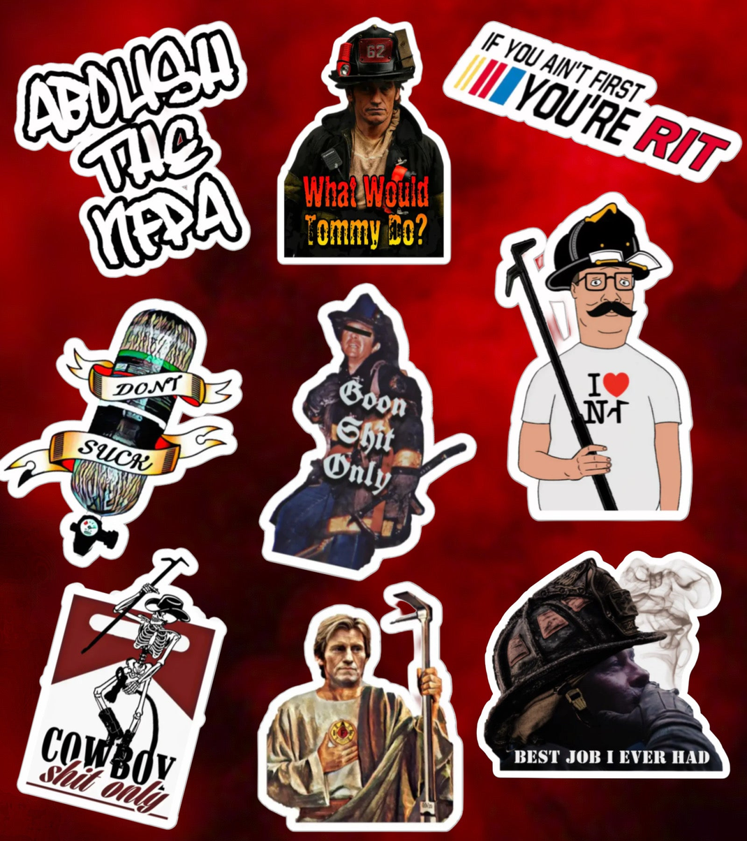 FIRE - Black Smoke Sticker LLC